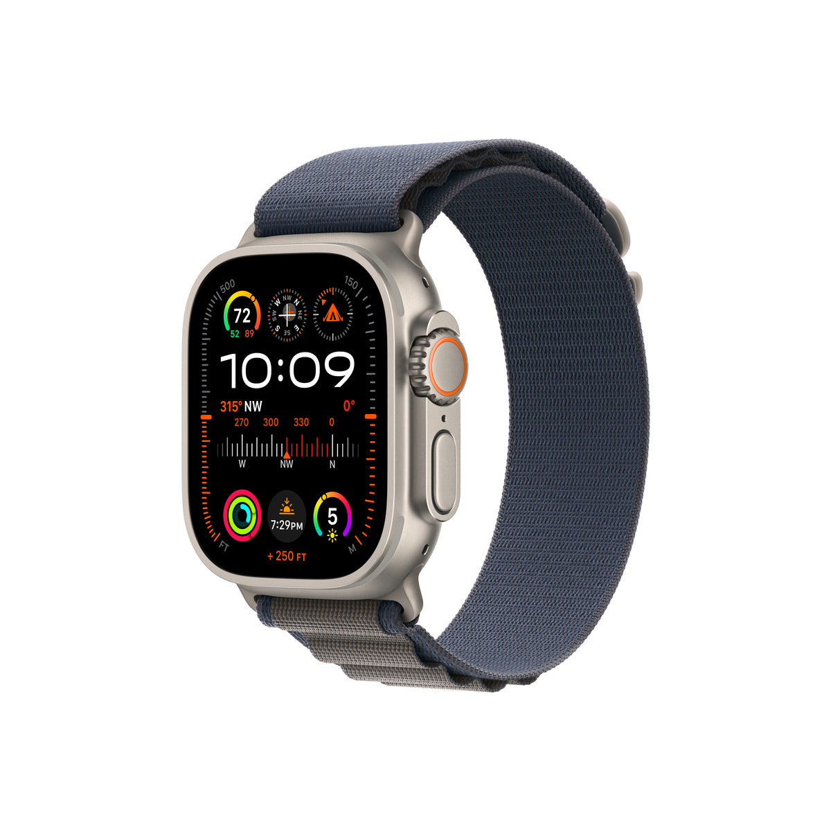 Apple Watch Ultra 2 GPS + Cellular – 49 mm-es titántok, kék alpesi pán – iSTYLE.hu